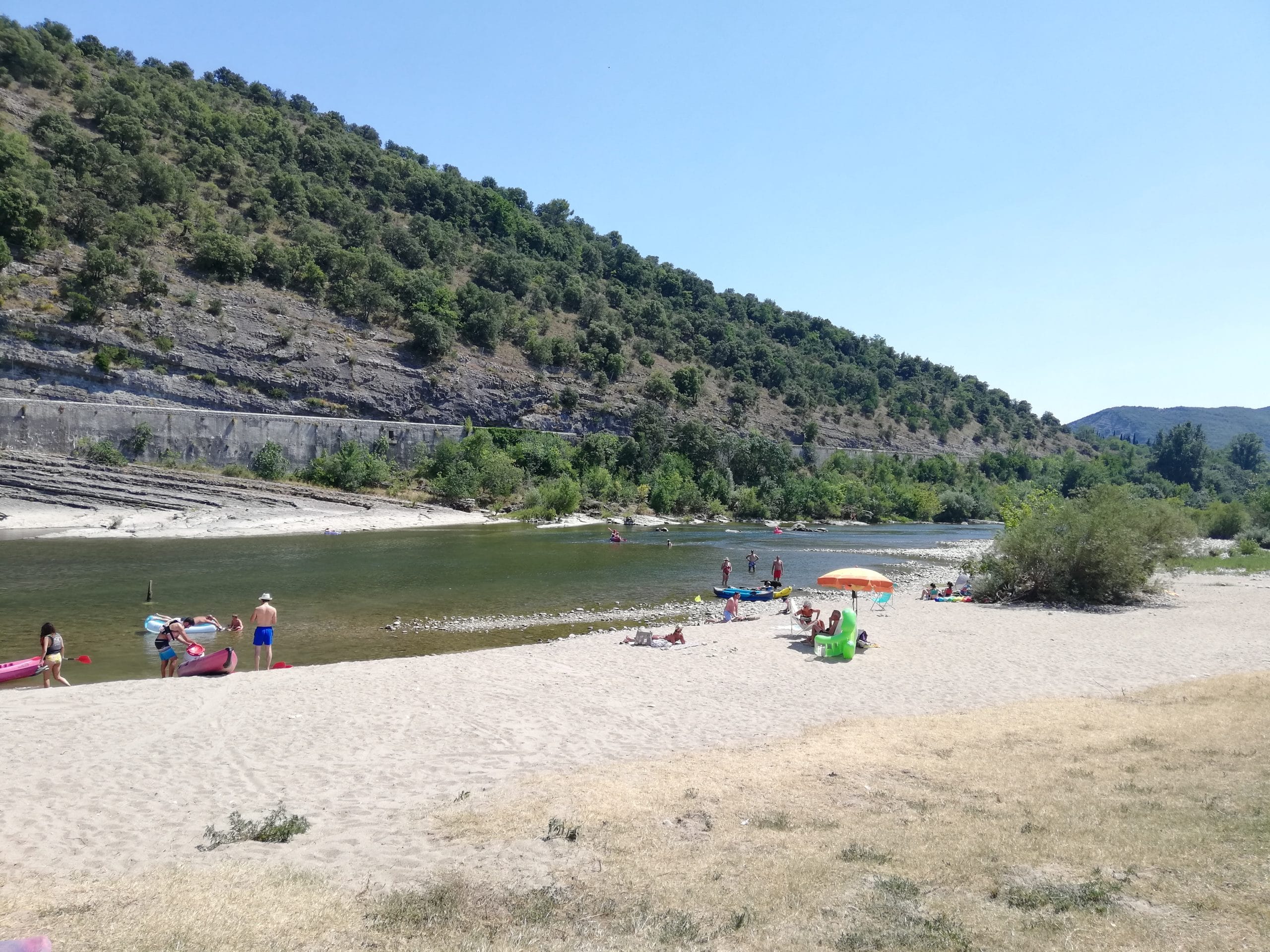 Qualité de l'eau - Plage de Sampzon - rivière Ardèche